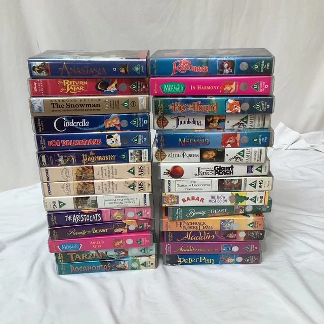 28 X KIDS VHS Bundle Job Lot Disney Tarzan Rescuers Aladdin Little ...