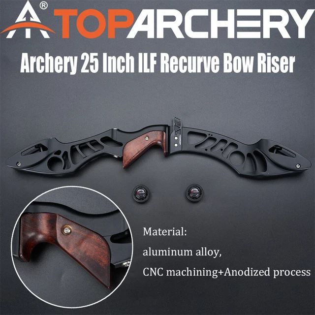 25 IN ILF Bow Riser CNC Machined+Wood for Right Hand ILF Recurve Bow ...