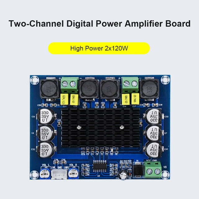 XH-M543 TPA3116D2 120WX2 Digital Dual Channel Amplifier Subwoofer Audio ...