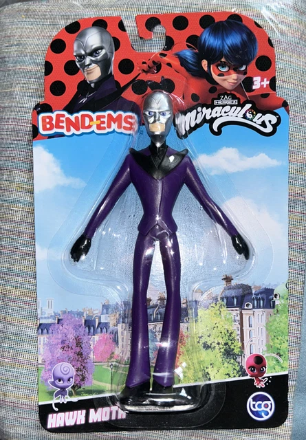 HAWK MOTH NEW Miraculous BendEms Zag Heroez Playmates Toys Bendable ...