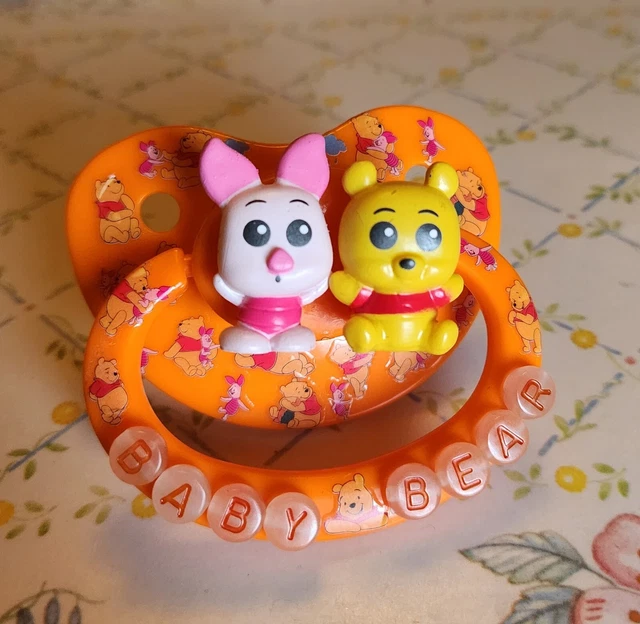 WINNIE THE POOH And Piglet Themed Adult Pacifier £32.00 - PicClick UK