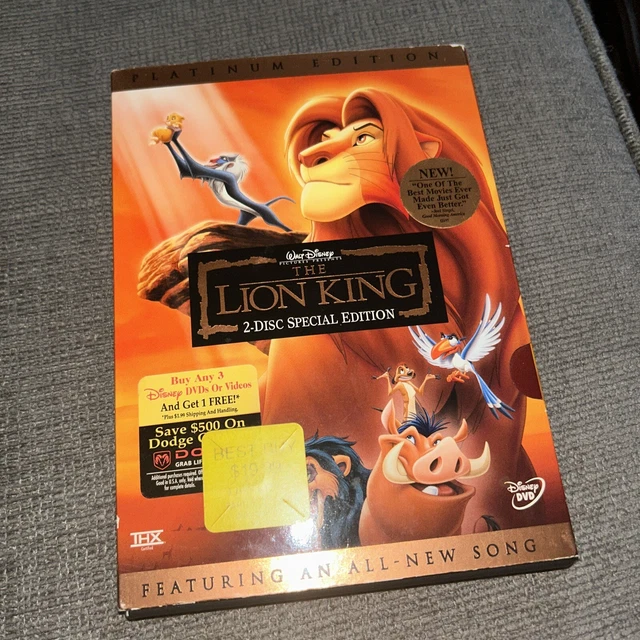 DISNEY THE LION King 2-Disc Special Edition Platinum Edition 2003 DVD ...