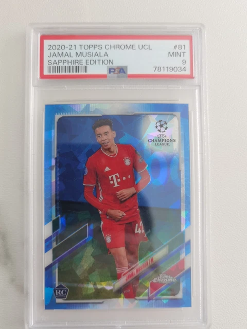 JAMAL MUSIALA PSA 9 2020Toppschrome Ucl#81Rookie Blue Bubbles Réfracteur Rc EUR 6,49 - PicClick FR
