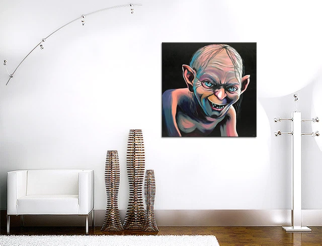 NOVAARTE ABSTRAKTE MALEREI Acryl Bild Gemälde Mann Kunst Modern Gollum ORIGINAL EUR 599,95 ...