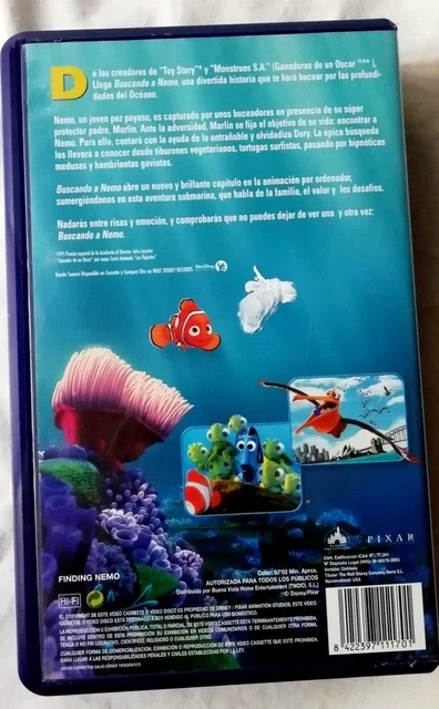 BUSCANDO A NEMO Cinta Vhs Walt Disney Pixar Pal Español Animacion £13. ...