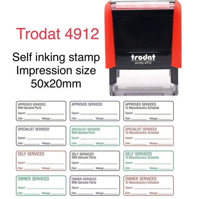 SELF SERVICE STAMP Self Inking Garage Mechanic Home Service Stamp ...