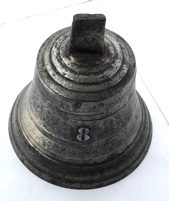 ANCIENNE CLOCHE BRONZE N°8 Vache Brass Cow Ring Bell Glockenspiel ...