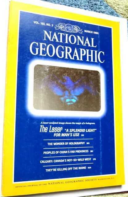 NATIONAL GEOGRAPHIC MAR 1984 "The Laser - A Splendid Light" $1.35 ...