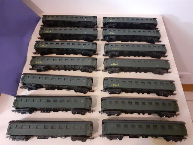 LOT DE 14 WAGONS LIMA SNCF HO no jouef EUR 42,00 - PicClick FR