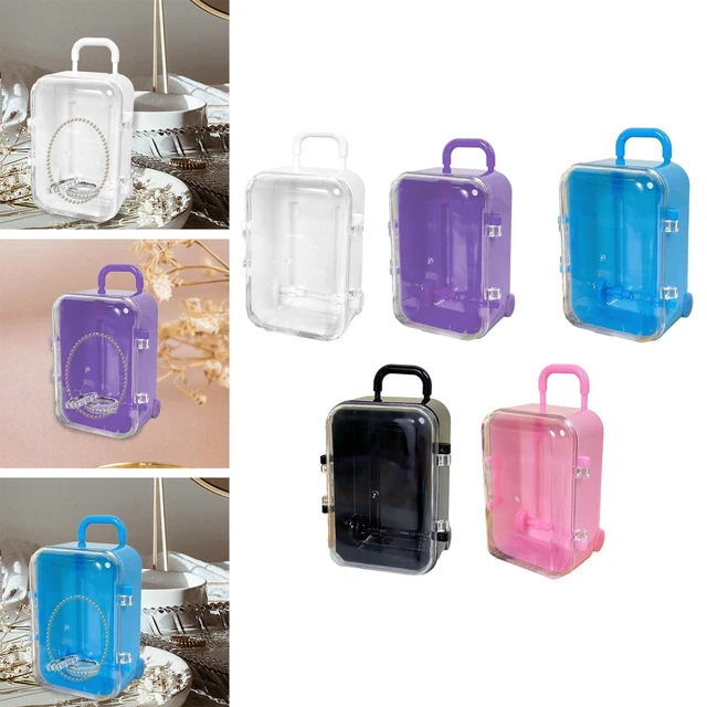 2-6PACK MINI SUITCASES Box Miniature Tiny Jewelry Storage Case Easily £ ...