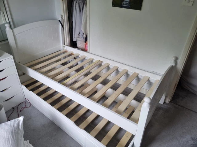 M&S HASTINGS SOLID Wood Bed | 3ft Single with pull out Guest Trundle ...