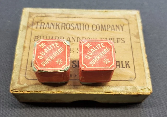 BILLAR ANTIGUO FRANK Rosatto Co. Caja y tiza Philadelphia vintage ...