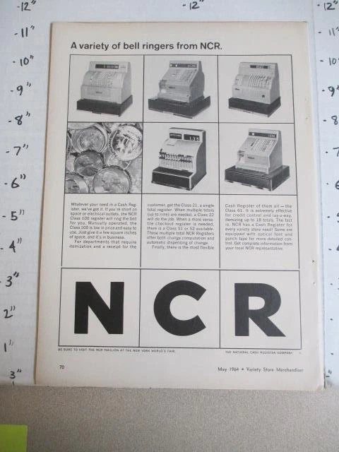 TRADE MAGAZINE AD 1964 NCR National Cash Register machine £14.22 ...
