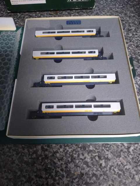KATO N GAUGE10-328 Eurostar 4 Car Set Model Train Passenger Car £89.10 ...