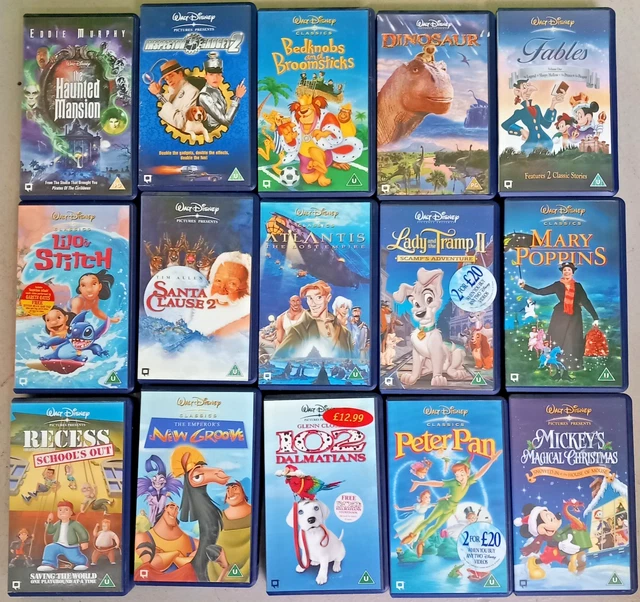 WALT DISNEY CLASSICS Collection Blue Case VHS Children’s Movie Bundle ...