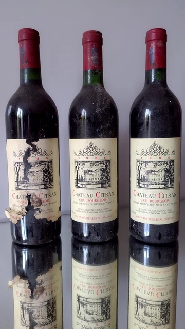 LOT DE 3 Château Citran 1985 Cru Bourgeois Haut-Médoc EUR 65,00 ...