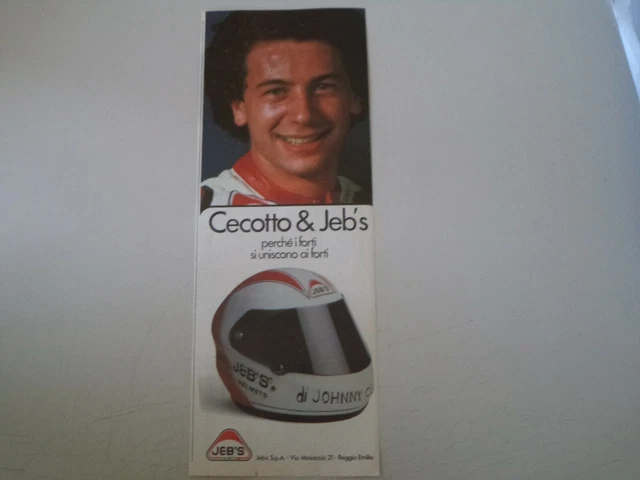 ADVERTISING PUBBLICITÀ 1980 CASCO HELMET JEB'S e JOHNNY CECOTTO EUR 4 ...