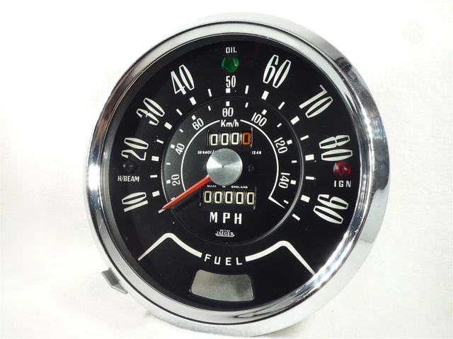 TRIUMPH HERALD 1200 12/50 JAEGER SN 6401/56 SPEEDOMETER RECONDITIONED ...