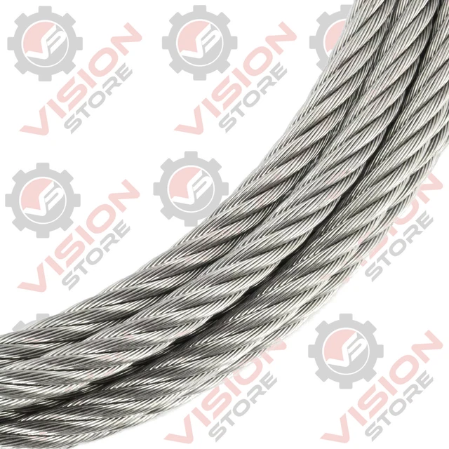 WIRE ROPE CABLE 1mm 1.5mm 2mm 2.5mm 3mm 4mm 5mm 6mm-16mm Steel Metal Galvanised £2.11 - PicClick UK