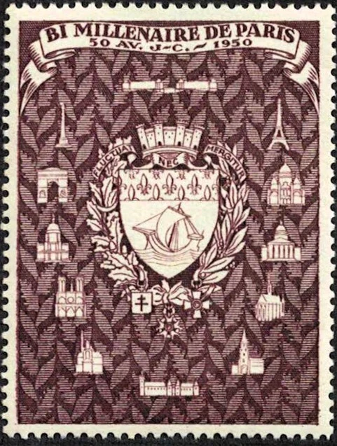 FRANCE 1950 VIGNETTE Bi-millénaire de Paris (50 av. JC-1950) EUR 3,00 ...