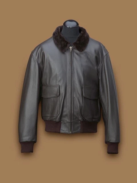 AVIATION LEATHERCRAFT G1 USN Leather Jacket Top Gun £200.00 - PicClick UK
