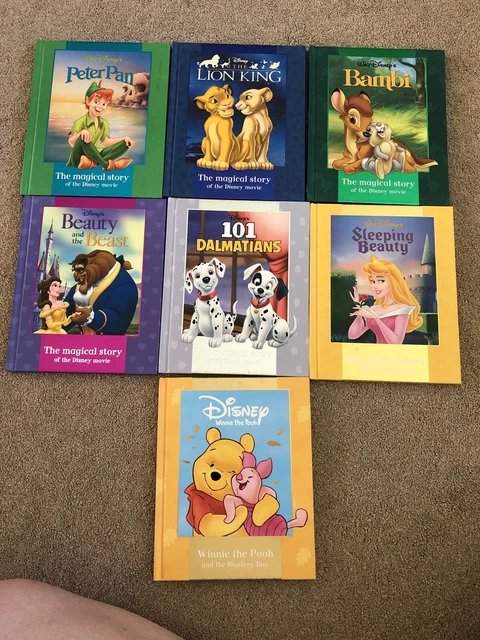 SET OF 7 Walt Disney Hard Back Books Sleeping Beauty Winnie Pooh Bambi ...