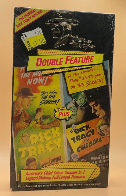 DICK TRACY DOUBLE Feature - "Dick Tracy" & "Dick Tracy VS Cueball" VHS ...