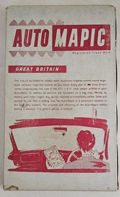 VINTAGE AUTO-MAPIC MECHANICAL Road Map of Gt Britain. Original box ...