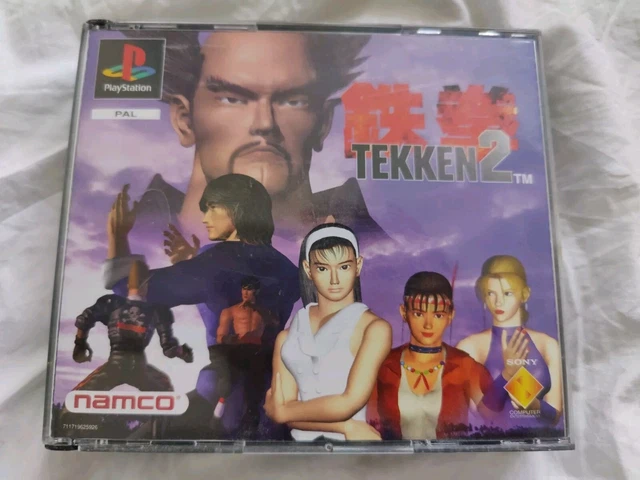 TEKKEN 2 PS1 Playstation 1 Namco Classic Fighting big box black label ...