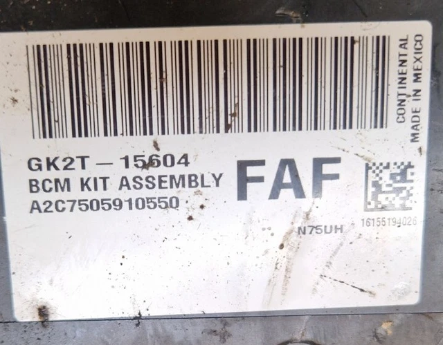 FORD TRANSIT CUSTOM Mk8 2018-2022 Body Control Module Bcm Gk2T15604Faf ...