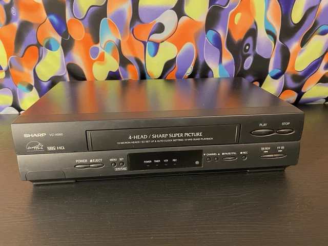 SHARP VC-A560U VHS VCR Video Cassette Recorder 4 Head Tested Working ...