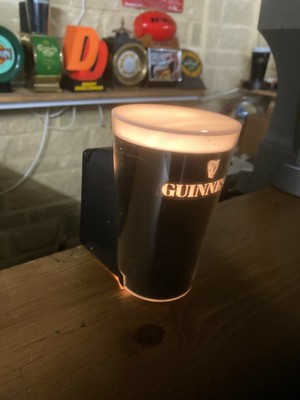 VINTAGE GUINNESS BAR font light beer pump head mancave bar -small ...