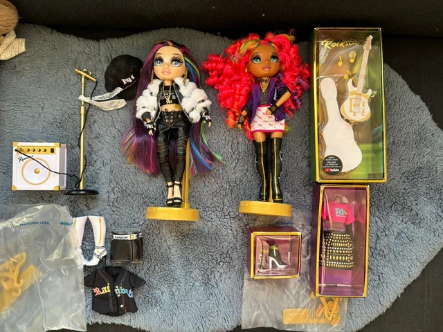 RAINBOW HIGH ROCKSTAR Fashion Dolls Carmen Major And Lyric Lucas Bundle ...