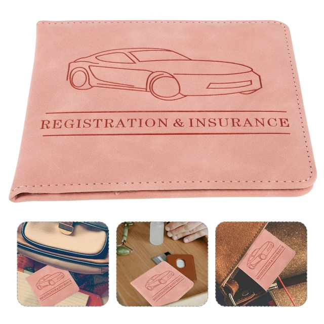 REGISTRATION AND INSURANCE Card Holder Document Wallet Driver's License ...