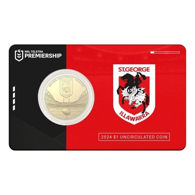 2024 AUSTRALIA NATIONAL Rugby League $1 Coin in Card - St.George ...