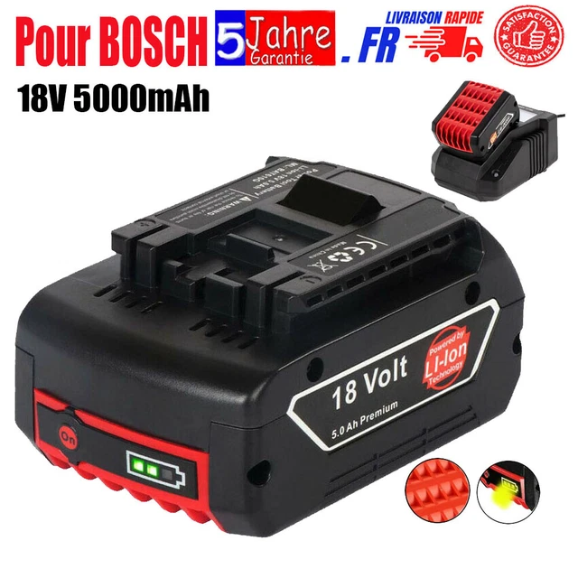 POUR BOSCH BATTERIE 18V GBA GSR GSB BAT609 610 618 620 622 2607337070 5,0Ah Akku EUR 39,90 ...