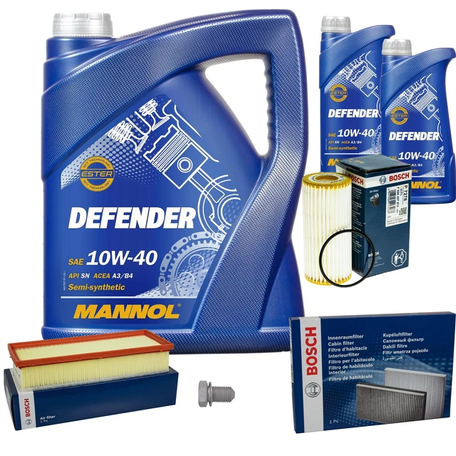 BOSCH INSPECTION SET 7 L mannol Defender 10W-40 pour Audi Q5 8RB 2.0 EUR 102,67 - PicClick FR