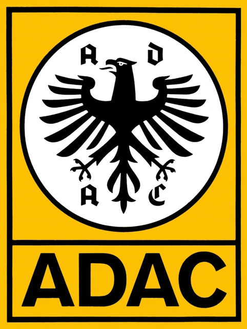 2ST ADAC AUFKLEBER Plakette Automobilclub Sticker Oldtimer Vintage ...