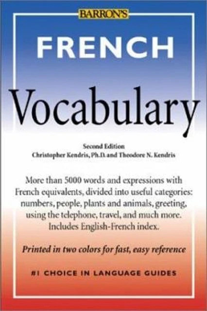 FRANÇAIS VOCABULARY : Un Dictionnaire De de Base Mots, Phrases, Et Exp ...