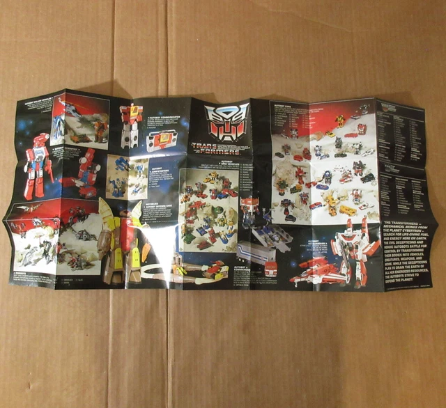 VTG 1985 TRANSFORMERS Original G1 Insert Catalog Check List Booklet ...