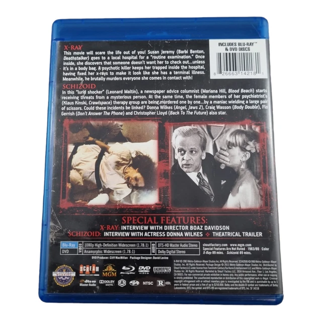 X Ray Schizoid Double Feature Blu Ray Dvd 2 Disc Set Rare Oop Region A 5999 Picclick Au