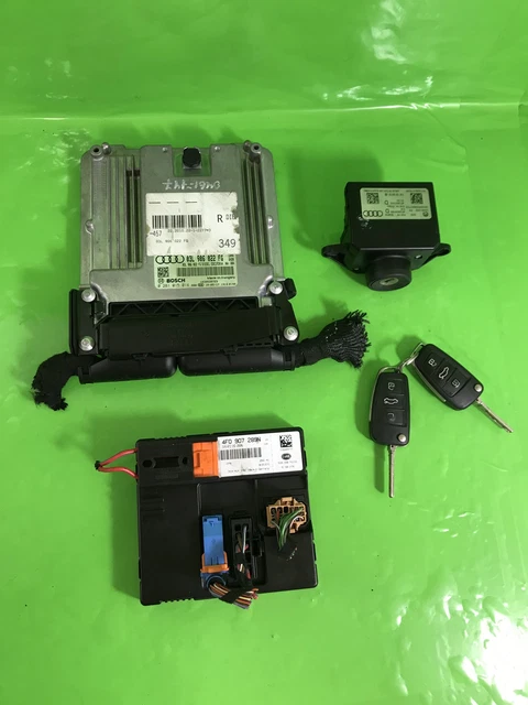AUDI A6 ECU Kit And Lock Set Cas Module 2 Keys 2.0 Tdi Diesel C6 4F ...