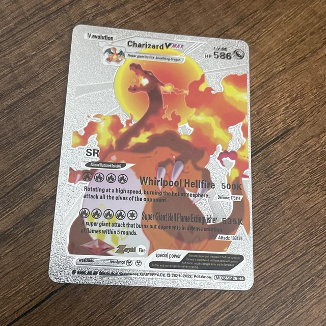 CHARIZARD VMAX EX ~ Gold foil custom pokemon card Fan Art Silver £4.99 - PicClick UK