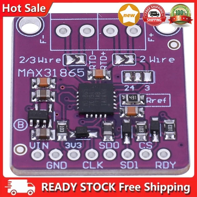 MAX31865 PT100/PT1000 RTD Temperature Sensor Detector Module Useful 3.3 ...