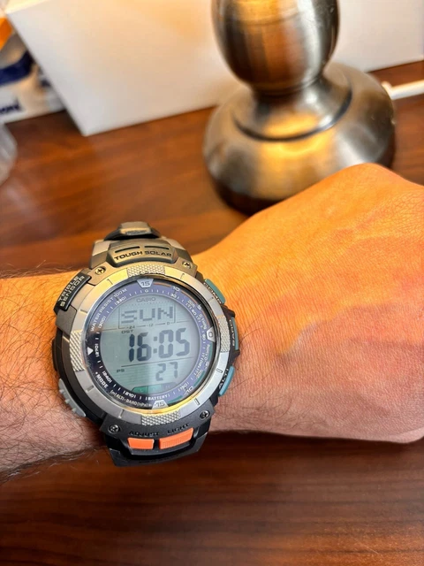 CASIO PROTREK PRW1000 triple sensor Tough Solar watch £19.00 - PicClick UK