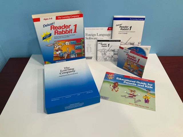 THE LEARNING COMPANY Deluxe Reader Rabbit 1 CD Rom Windows MacIntosh ...