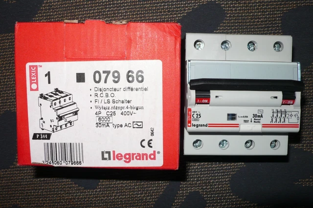 DISJONCTEUR DIFFERENTIEL 4POLES 25A 30mA TYPE AC; TETRA. 25AMPERES ...