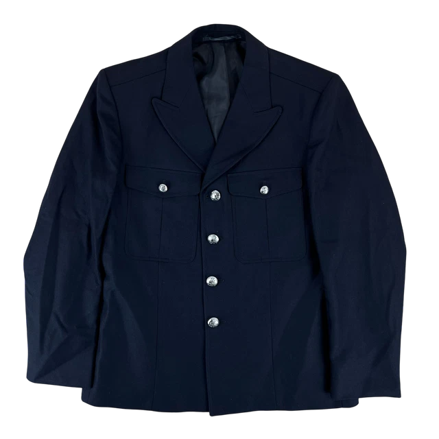 BRITISH POLICE JACKET Dress Uniform Black Ministry of Defence MOD Large ...