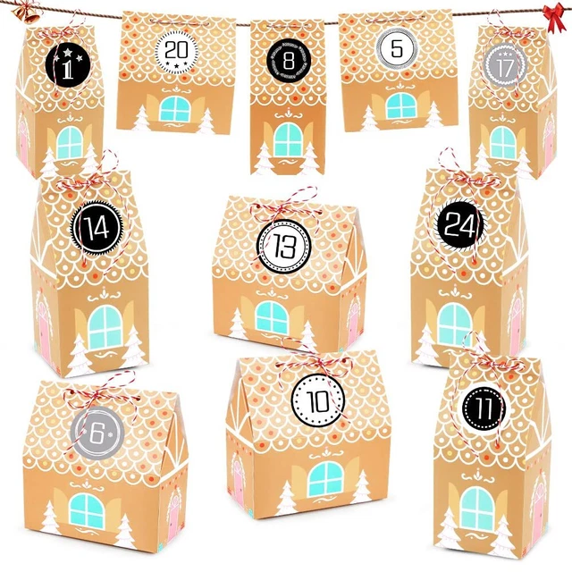 SCATOLE REGALO DI Natale Calendario Avvento da Riempire 25 Calendari ...