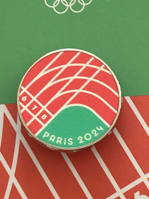 PARIS 2024 OLYMPIC Athletics Pin Badge On Official Backing Card £4.99 - PicClick UK
